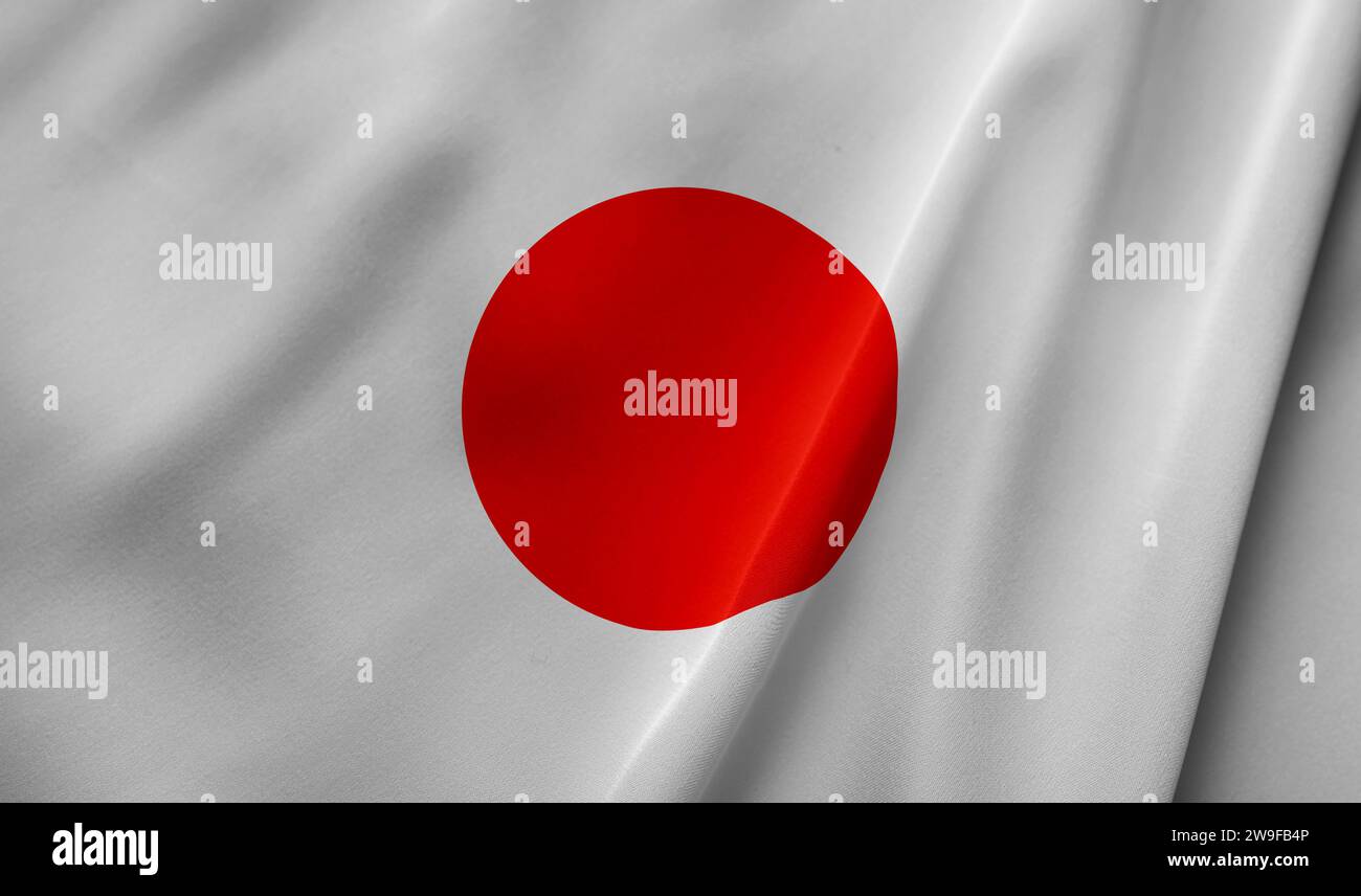One flag of Japan. National country symbol Stock Photo - Alamy