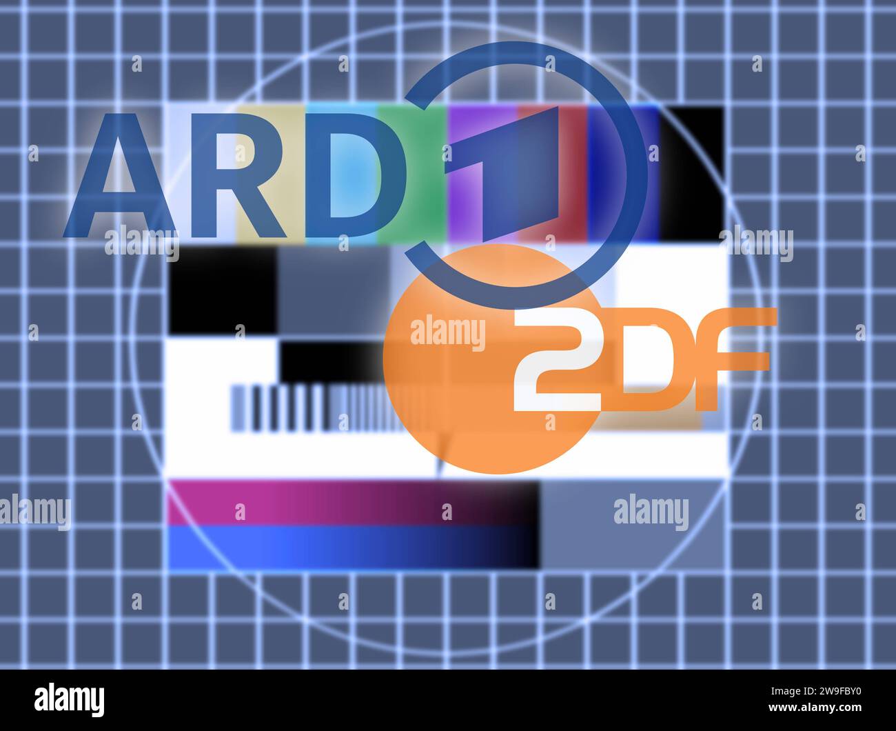 Thermenfoto:Oeffentlich rechtliches Fernsehen. Logos der oeffentlich ...