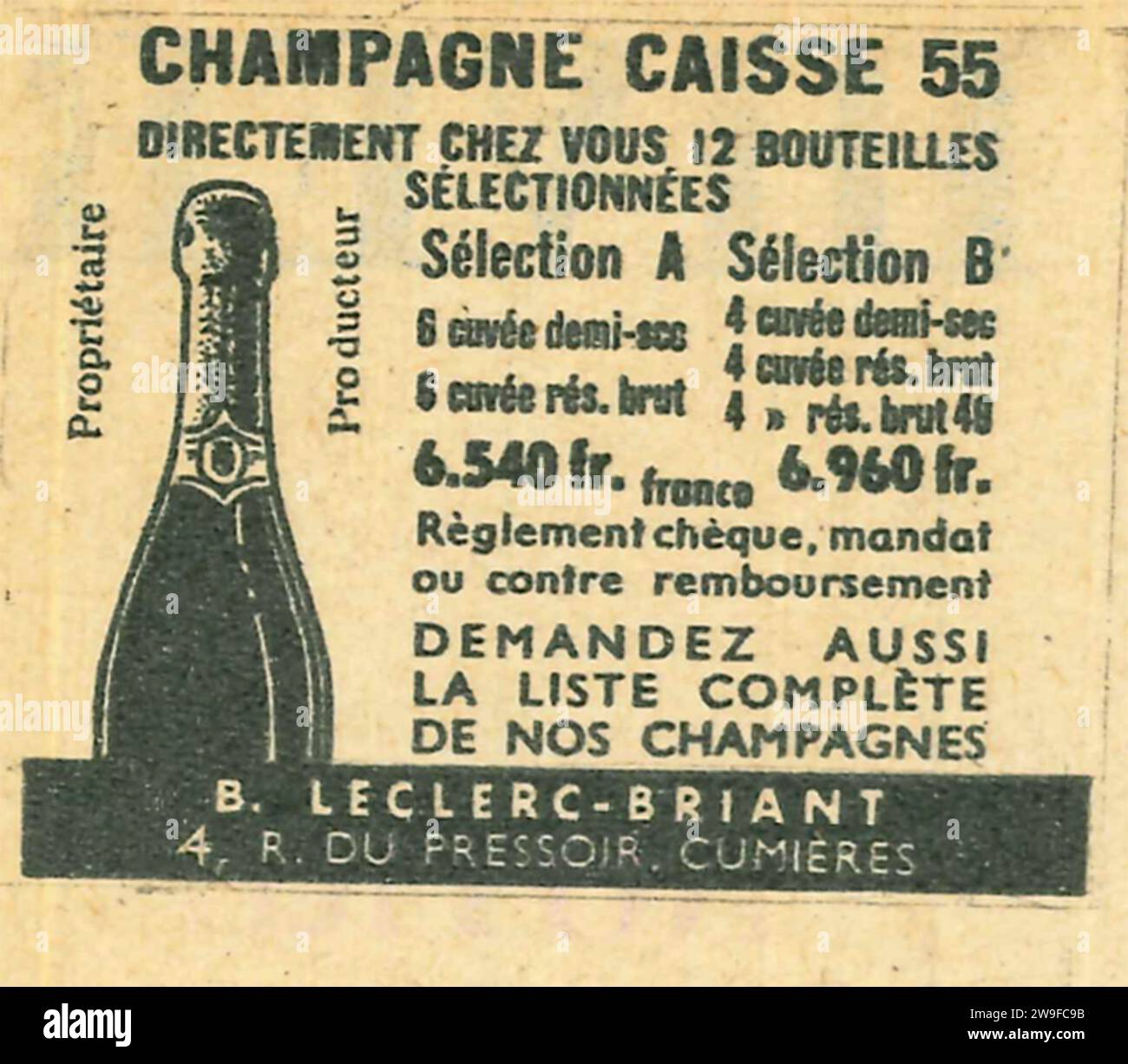 Old historic vintage champagne advertising hi-res stock photography and ...