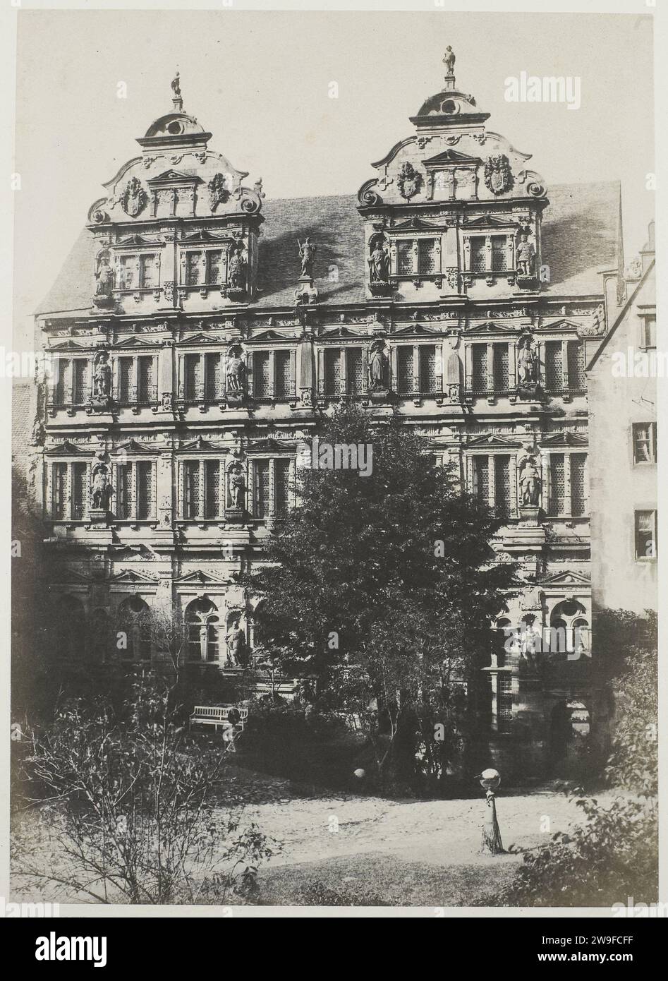 Facade of the Palais de Fredéric Le Sage, Chateau d'Heidelberg, Charles Marville, 1850 - 1855 ...
