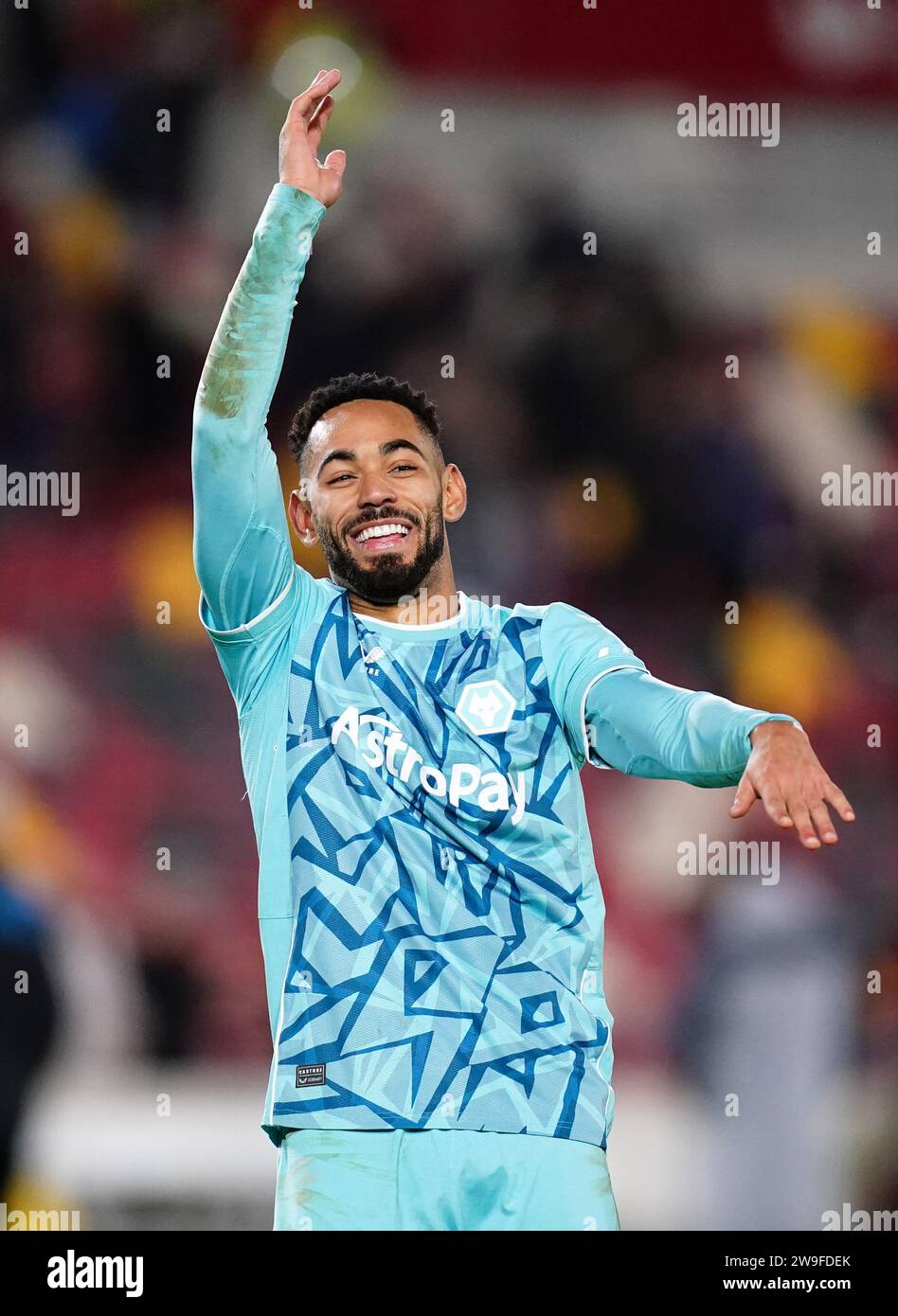 Wolverhampton Wanderers' Matheus Cunha celebrates after the final ...