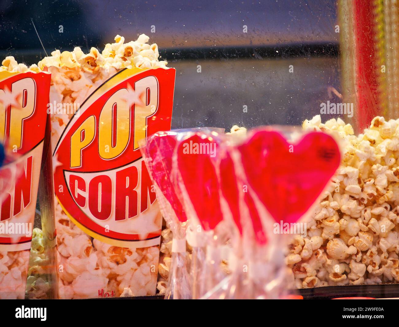 Popcorn and candies kiosk close-up. High quality photo Stock Photo - Alamy