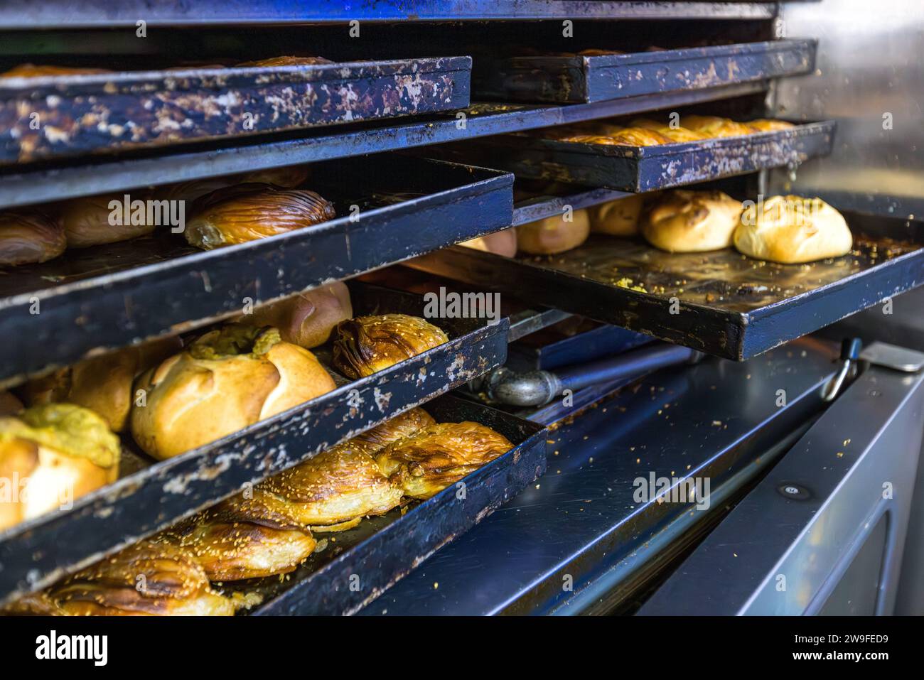 Pastizzi fresh from the oven at Is-Serkin - Crystal Palace Bar in Rabat ...