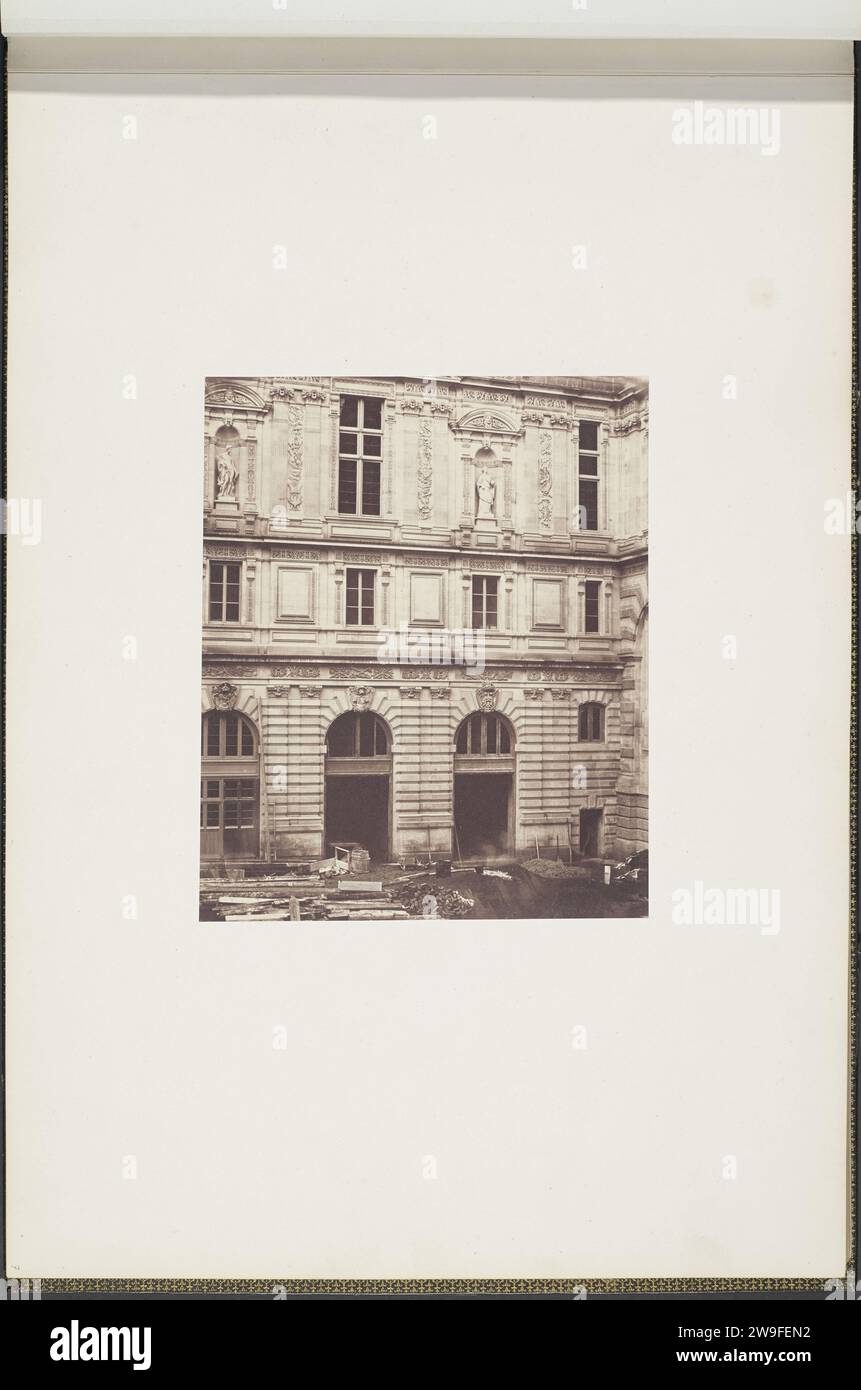 New Louvre under construction: View of West Facade on the Cour Visconti ...
