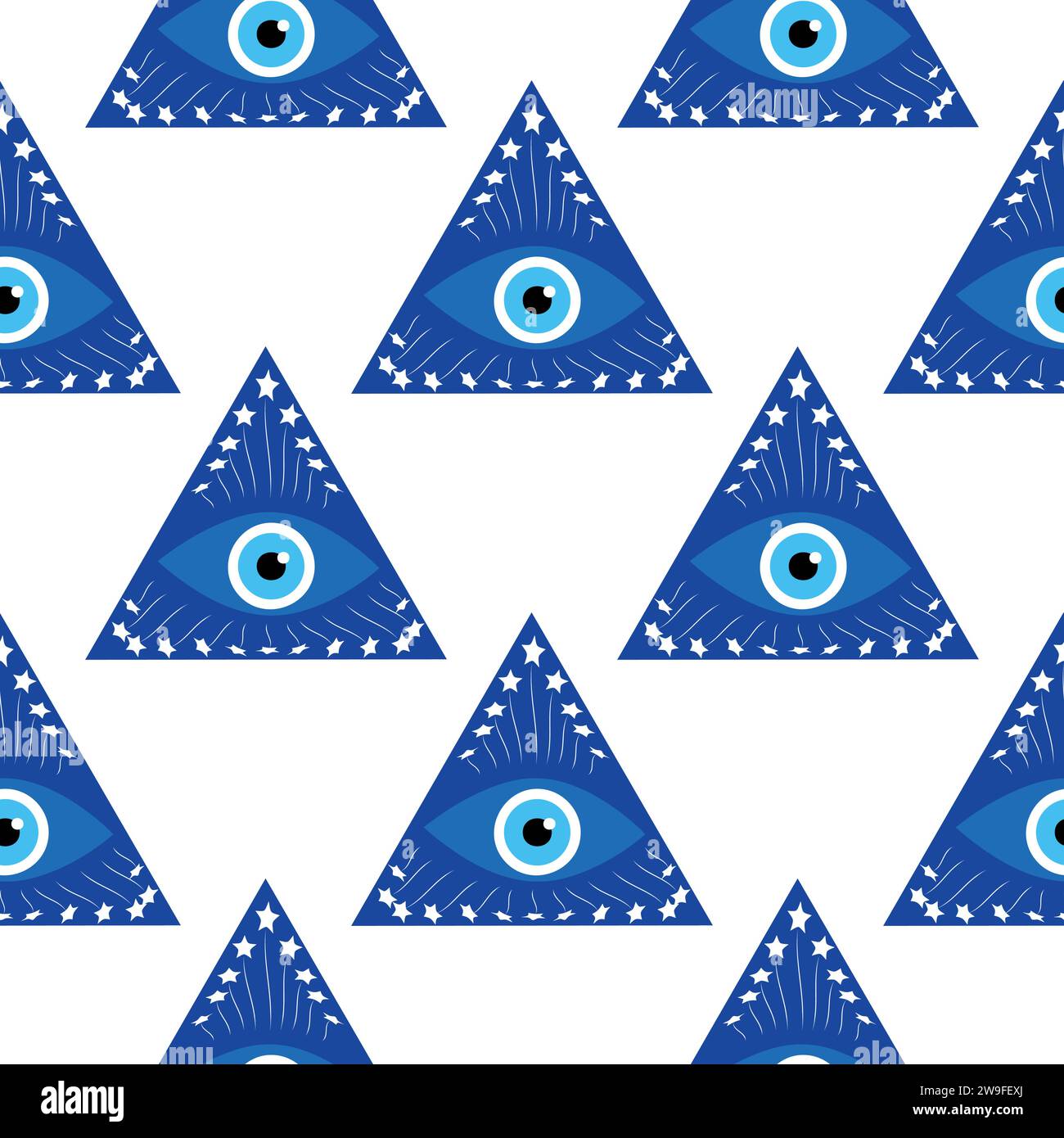 Evil eye magic seamless pattern. Symbol of protection, Turkish souvenir ...
