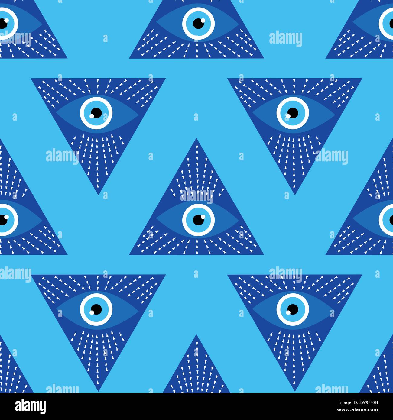 Evil eye magic seamless pattern. Symbol of protection, Turkish souvenir ...