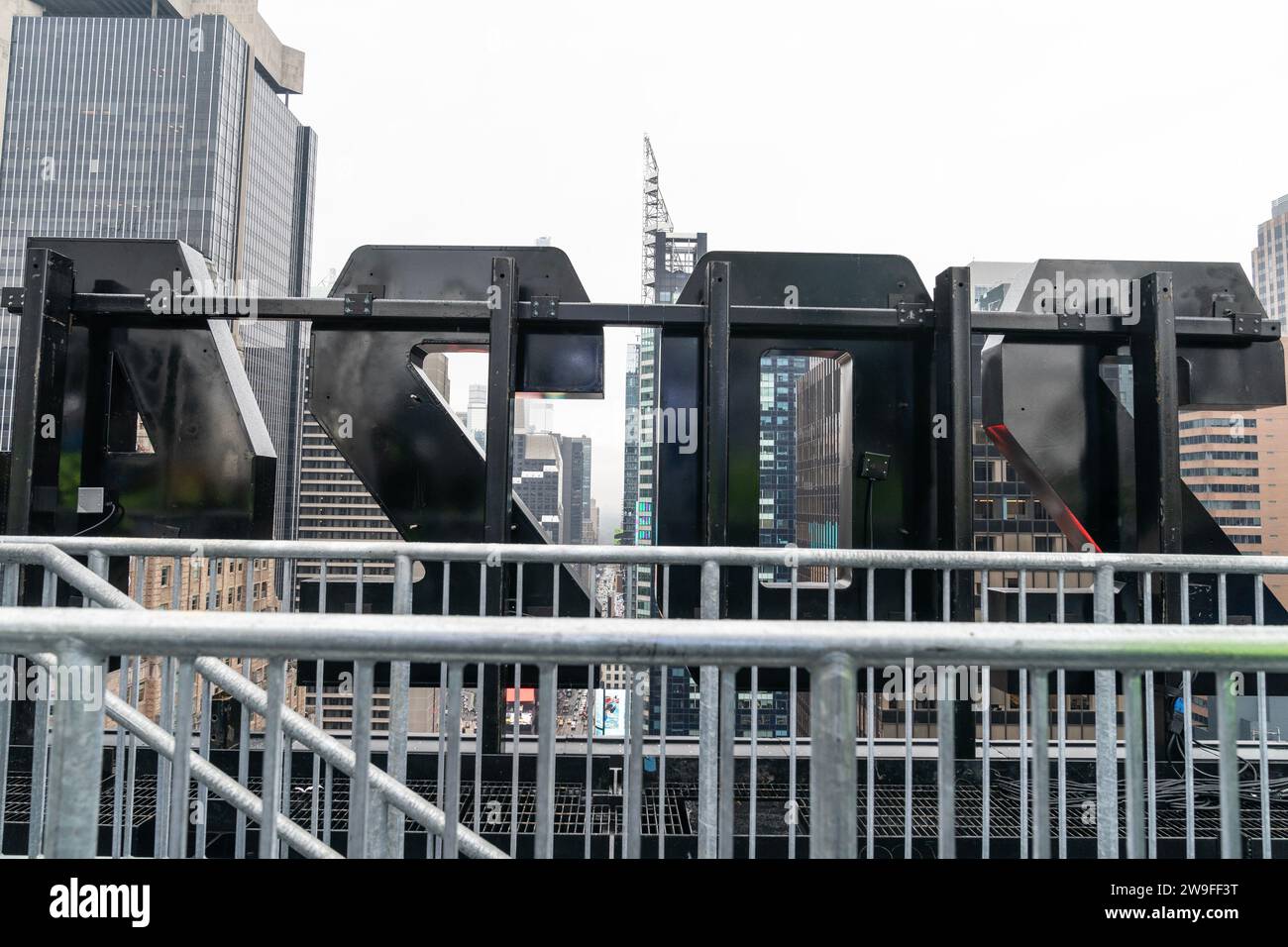View of numerical '2024' from the top of One Times Square in New York ...