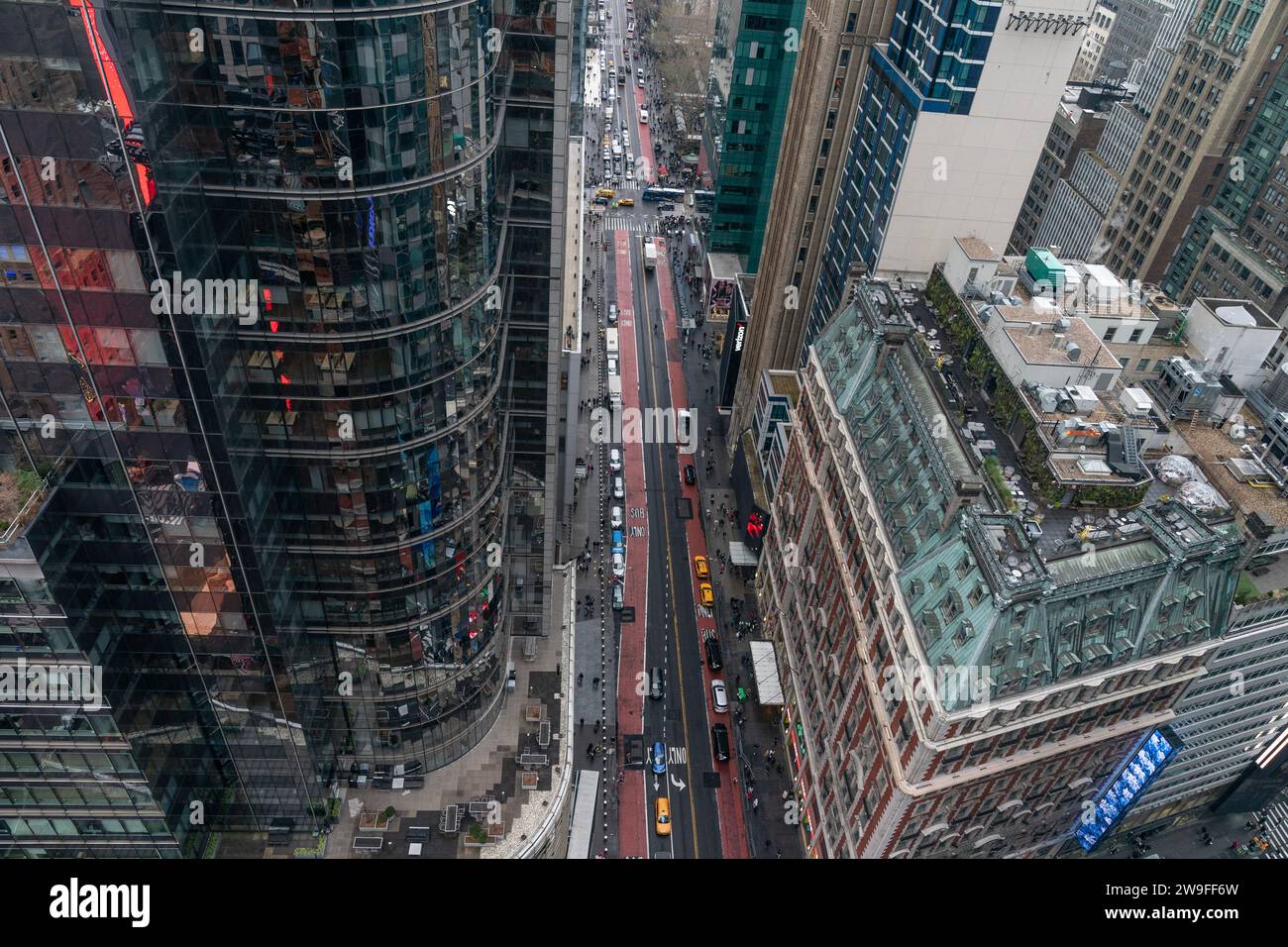 View of Times Square intersection of 42nd Street and Broadway from the ...