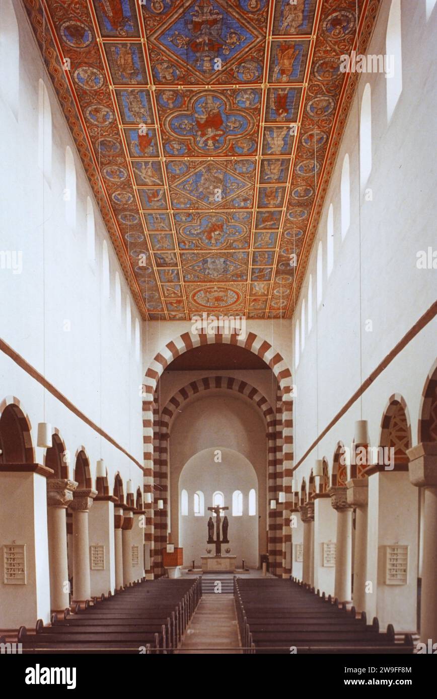 Hildesheim, Germany. St. Michael's Church, around 1022. Nave, central ...