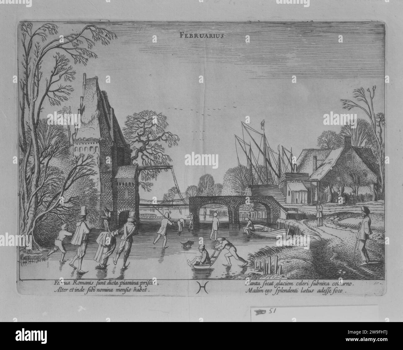 February, from "Twelve Months" 1933 by Jan van de Velde II Stock Photo ...