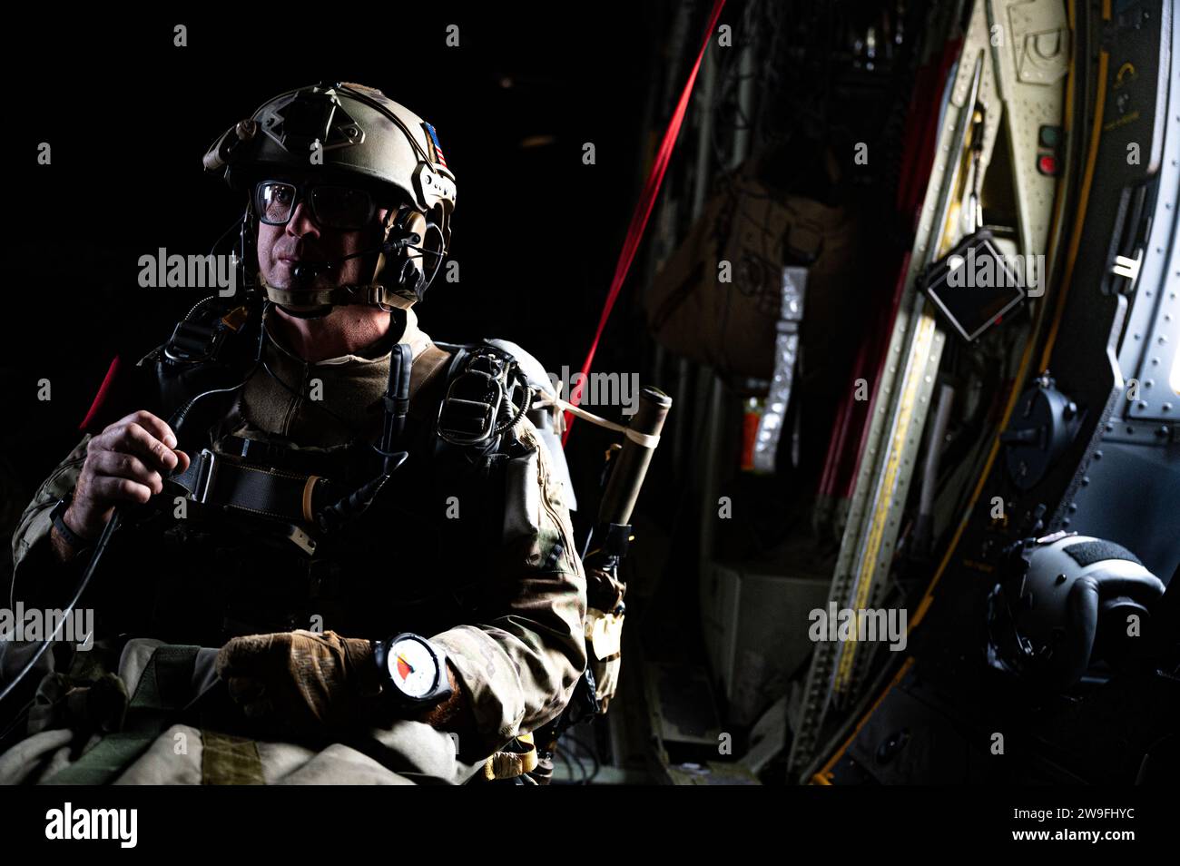 A pararescueman assigned to the 52nd Expeditionary Rescue Squadron ...