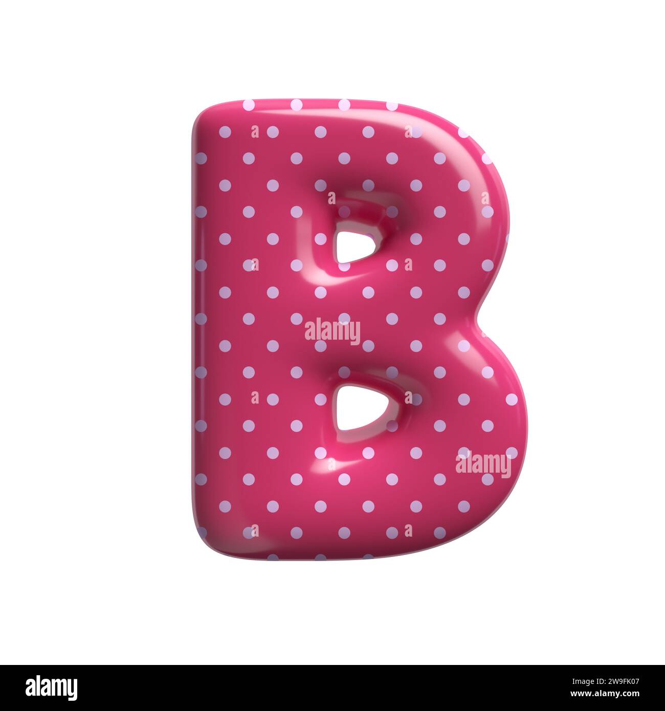 Polka dot letter B - Capital 3d pink retro font - suitable for Fashion ...