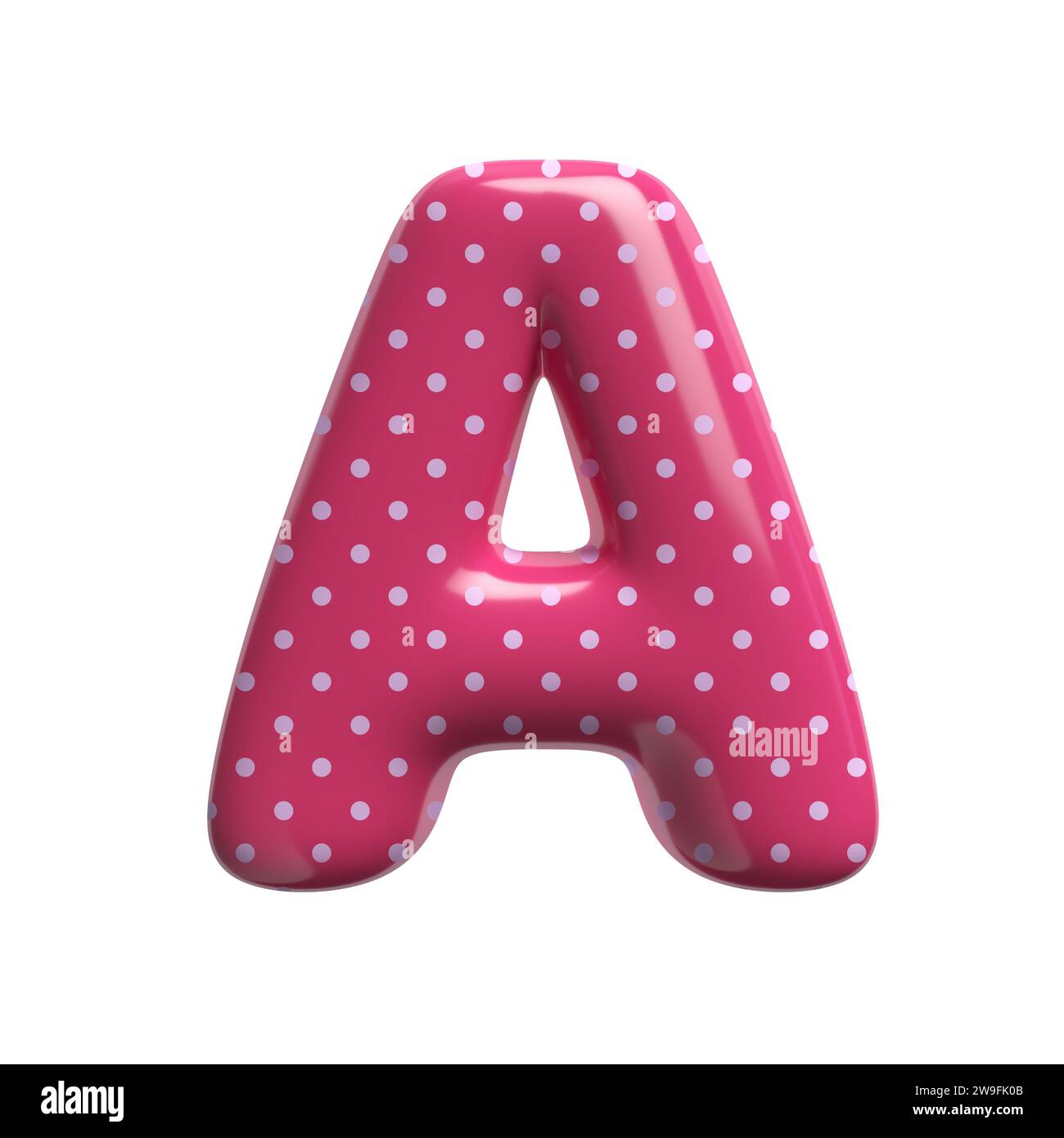 Polka dot letter A - Capital 3d pink retro font - suitable for Fashion ...