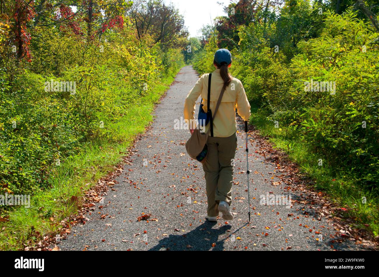 Towpath trail, Windsor Locks Canal State Park Trail, Connecticut Stock ...