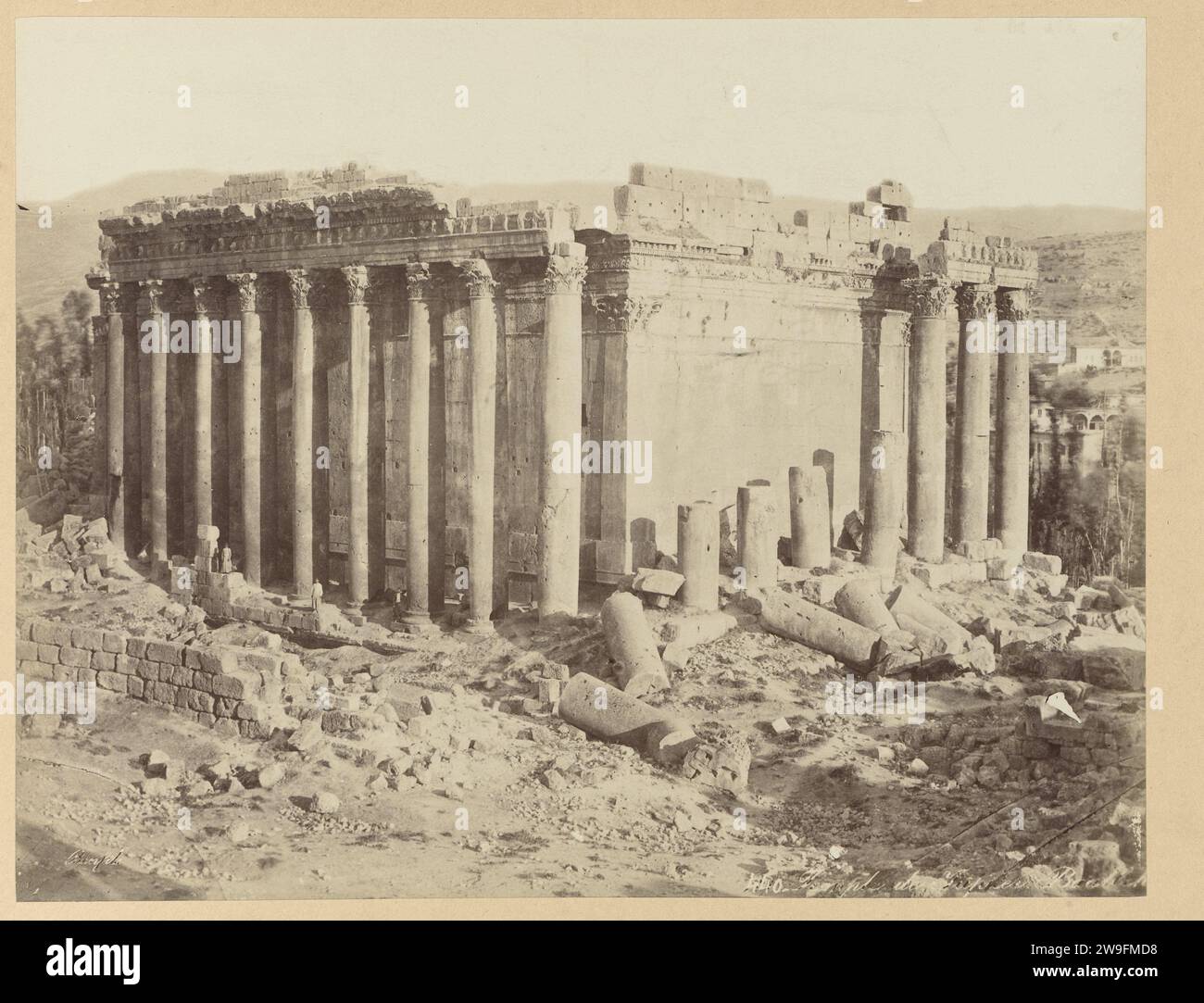 Ruins of the temple of Bacchus, Baalbek, c. 1867 - c. 1877 photograph ...