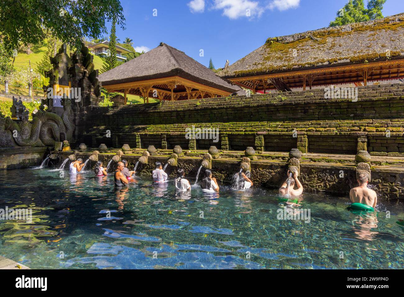 Tirta Empul temple, a Hindu Balinese water temple in Bali, Indonesia ...