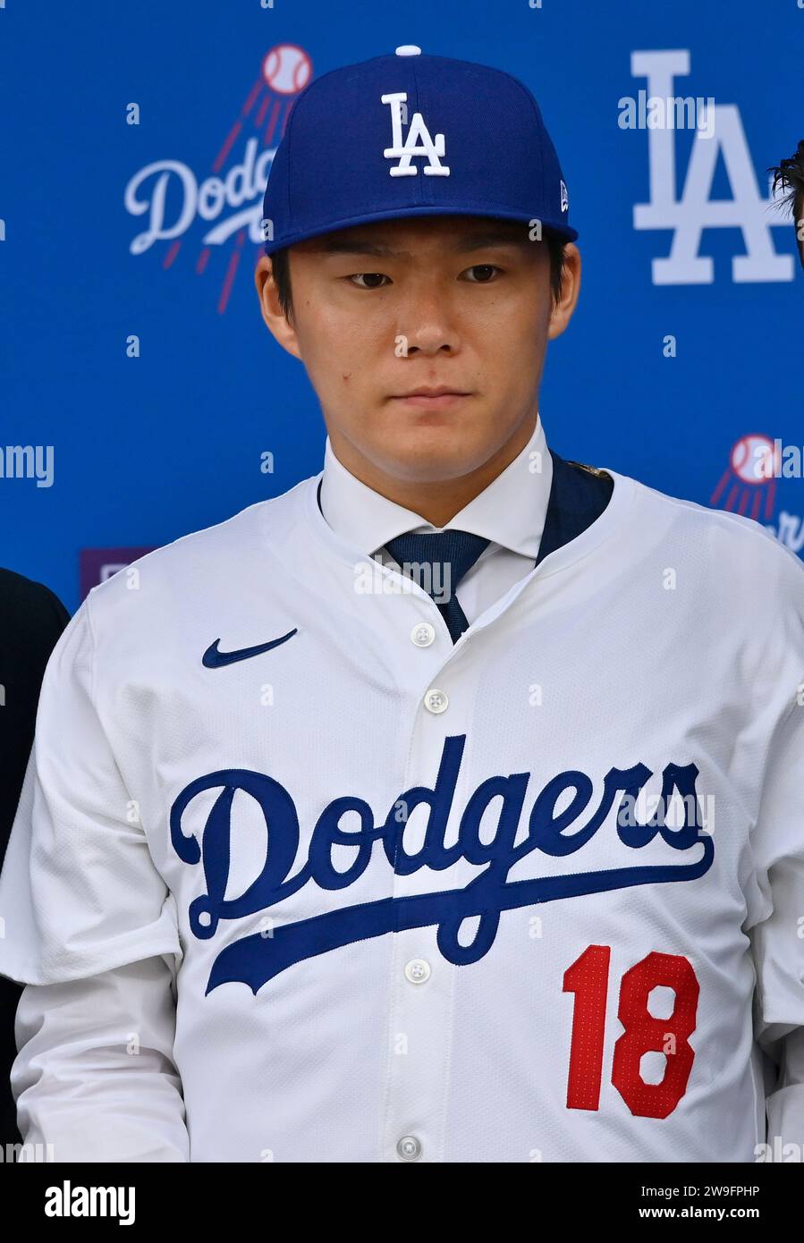 Los Angeles, United States. 27th Dec, 2023. Newly signed Yoshinobu ...
