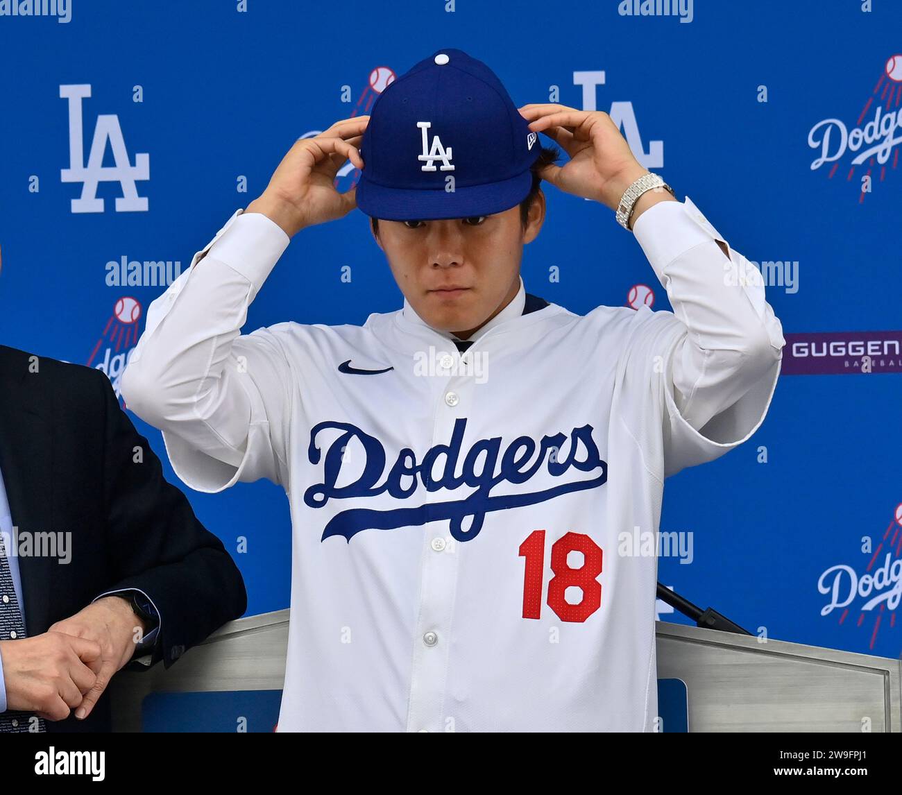 Los Angeles, United States. 27th Dec, 2023. Newly signed Yoshinobu ...