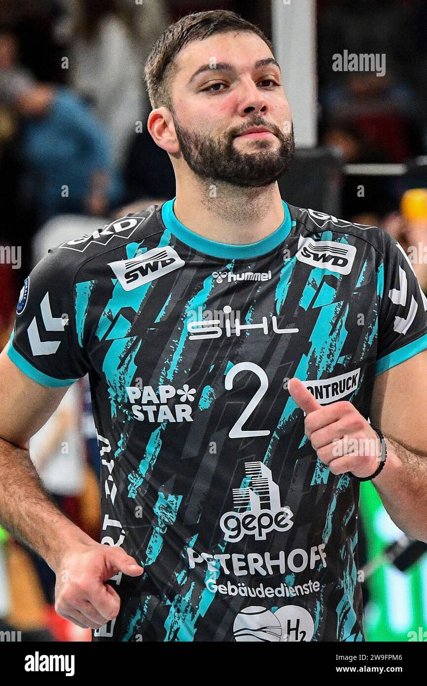 Nico Wegner (Powervolleys Düren, 2), Porträt, Portrait, 27.12.2023 ...