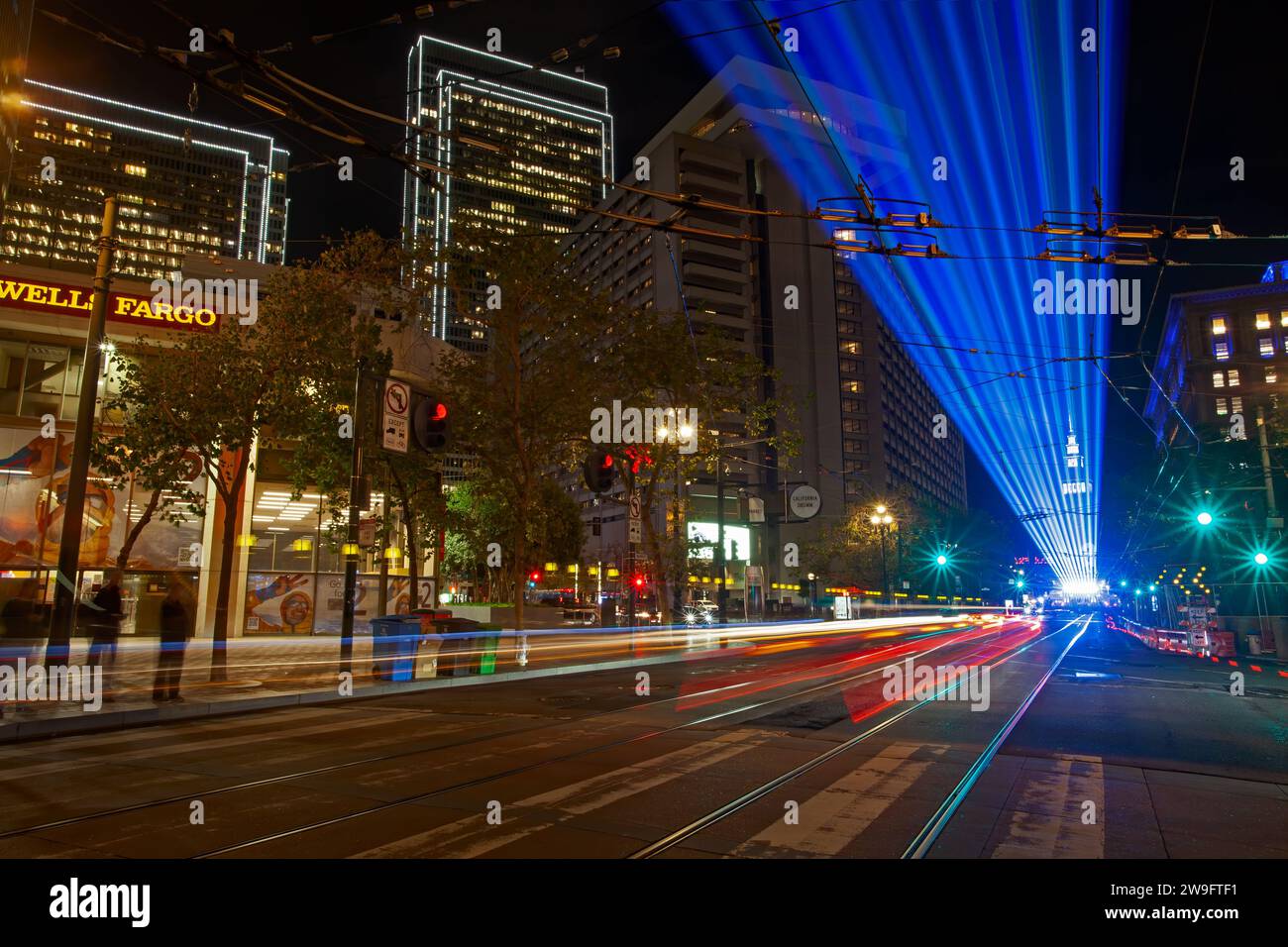 Laser Light Show for APEC 2023 in San Francisco Stock Photo - Alamy