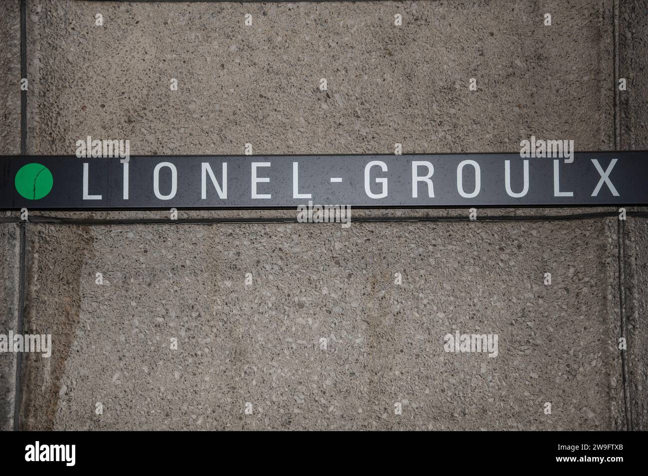 Lionel-Groulx Metro station sign in Montreal, Quebec, Canada Stock ...