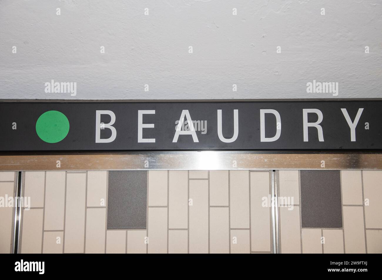 Beaudry Metro station sign in Montreal, Quebec, Canada Stock Photo - Alamy