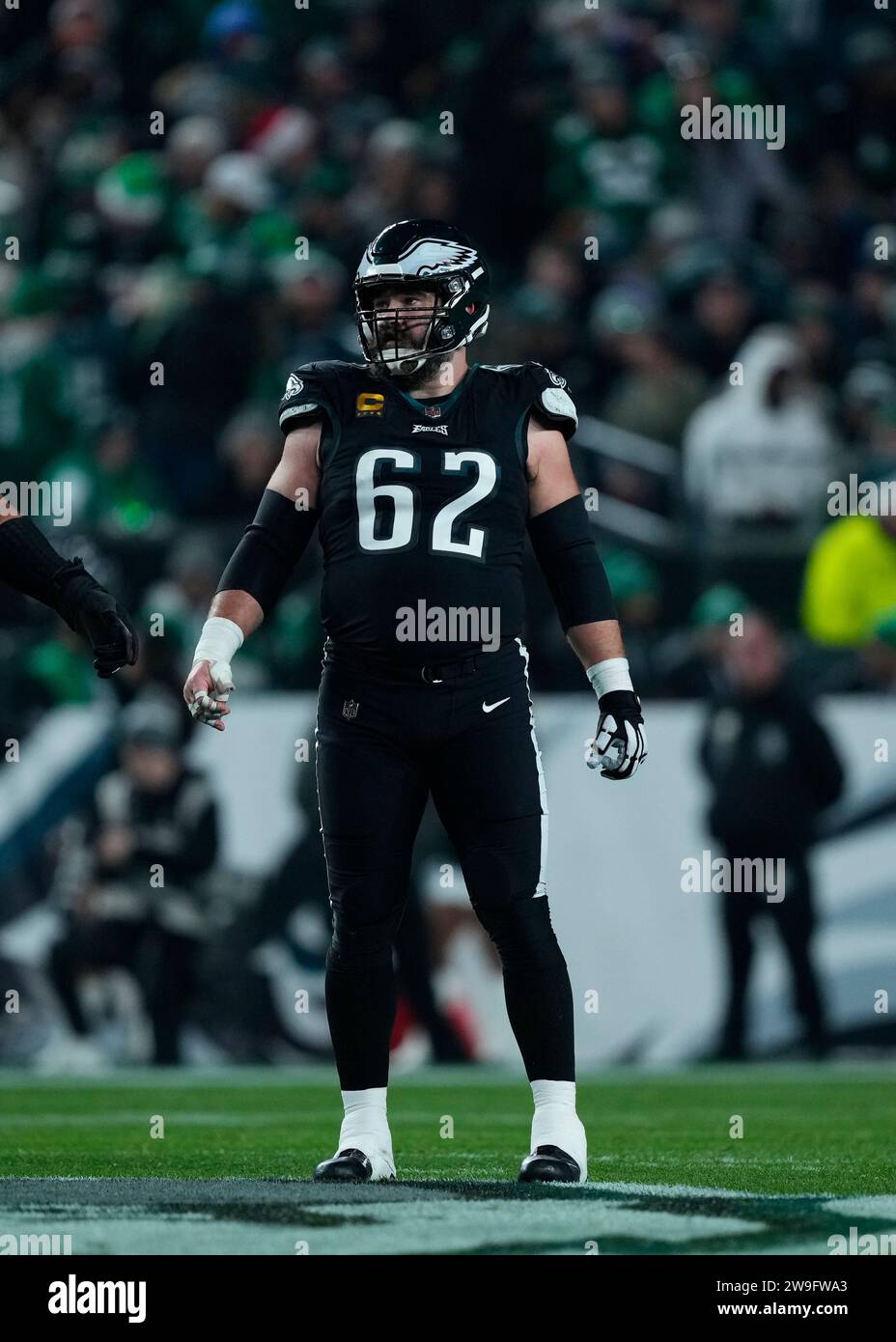 Philadelphia Eagles' Jason Kelce in action during an NFL football game ...