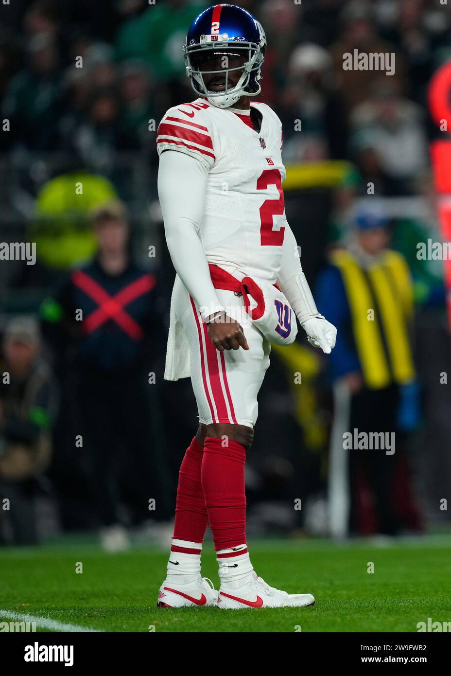 New York Giants quarterback Tyrod Taylor in action during an NFL ...