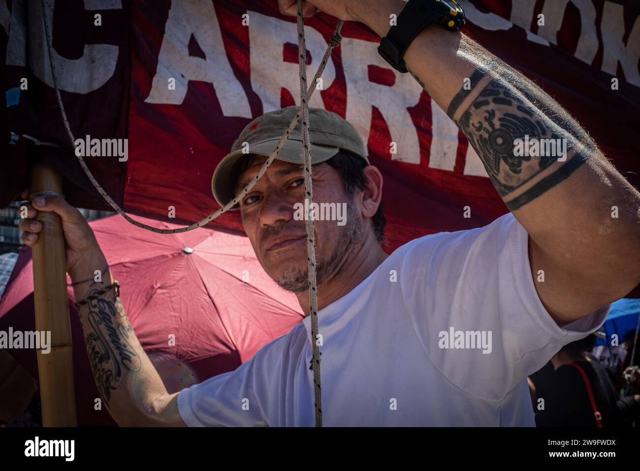 Buenos Aires, Buenos Aires, Argentina. 27th Dec, 2023. Social and ...