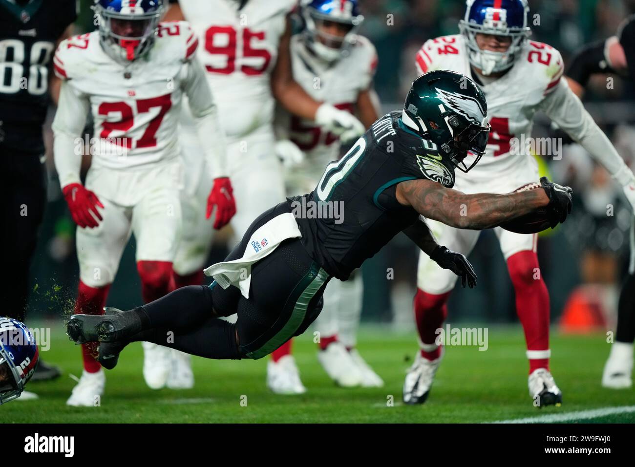 Philadelphia Eagles running back D'Andre Swift in action during an NFL ...