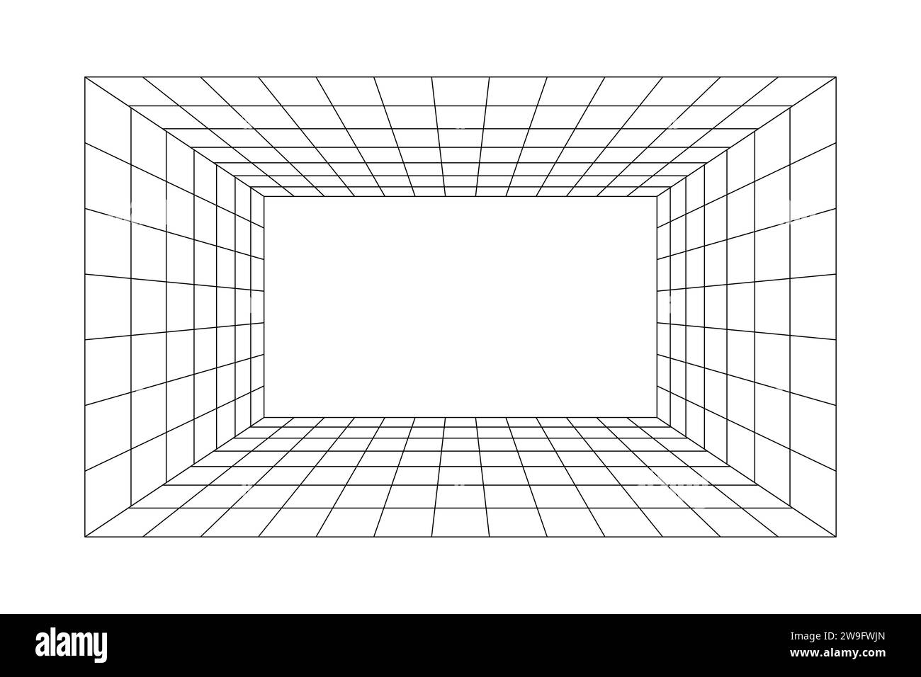 Perspective grid room background vector illustration Stock Vector Image ...