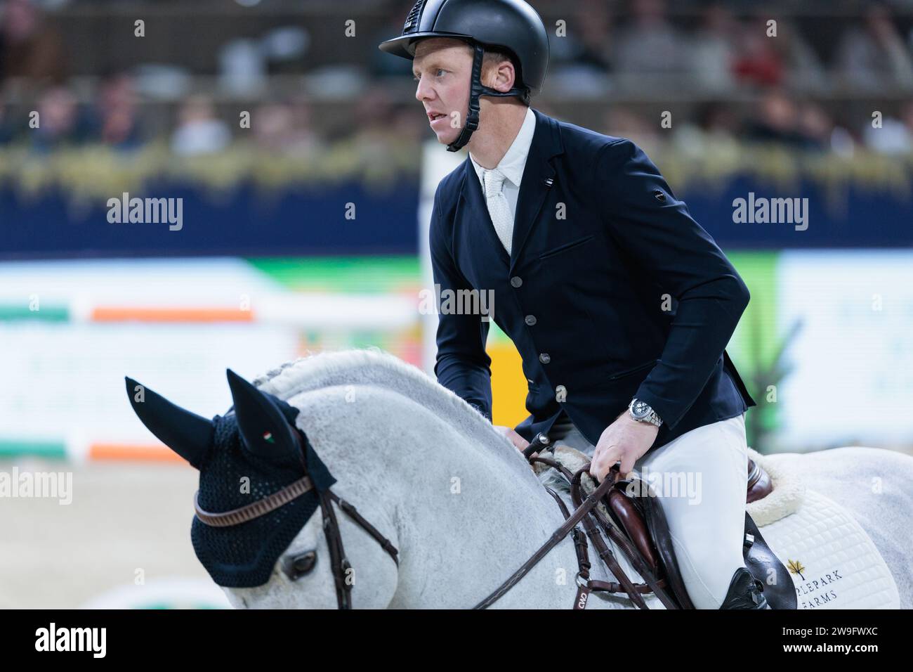 Matthew Sampson of Great Britain with Daniel during the Léon Melchior ...