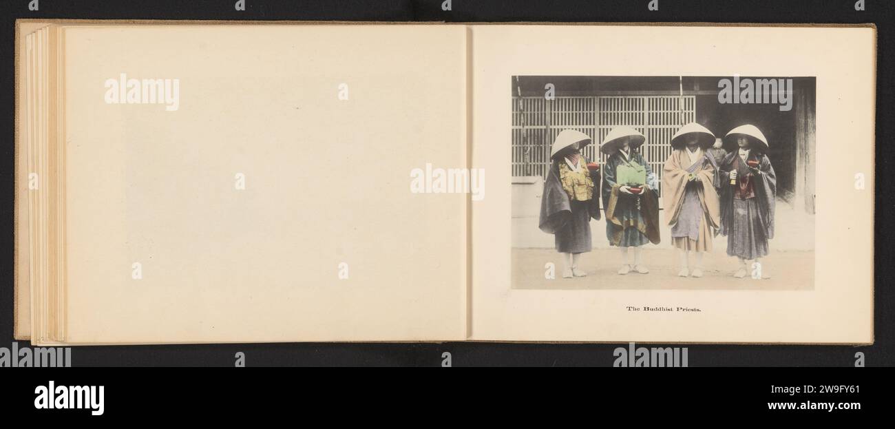 Four Buddhist priests in Japan, Kōzaburō Tamamura (Possible), c. 1895 ...