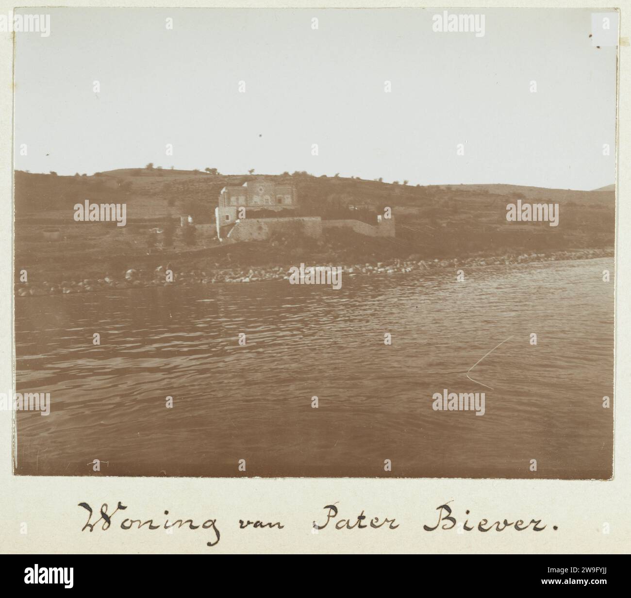View of Father Théodore Zephyrin Biever in Tabgha on Lake Tiberias ...