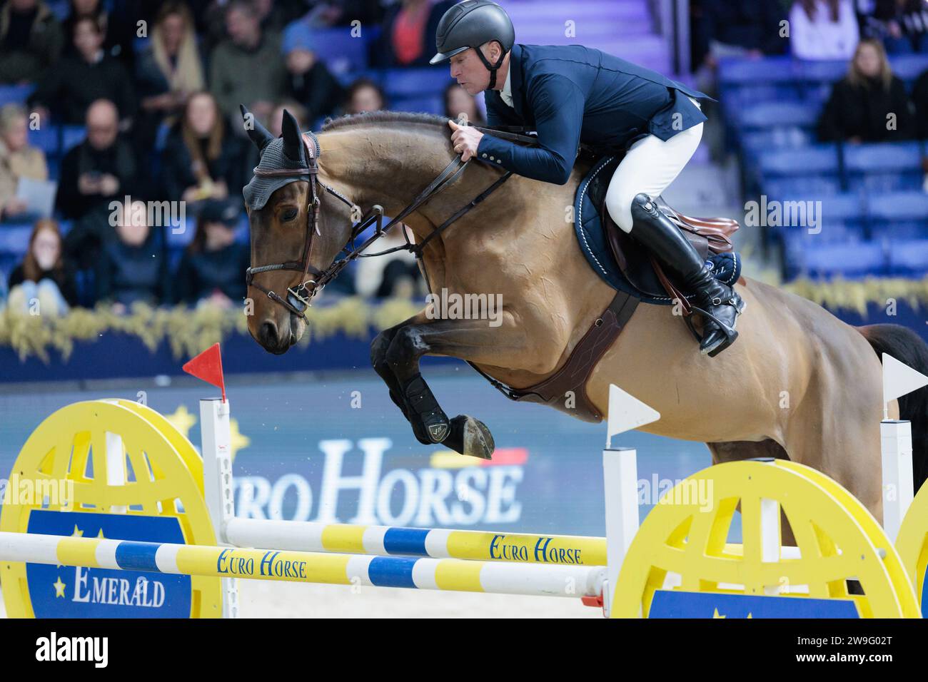 Nekkerhal, Belgium, 27/12/2023, Roger Yves Bost of France with Ever de ...
