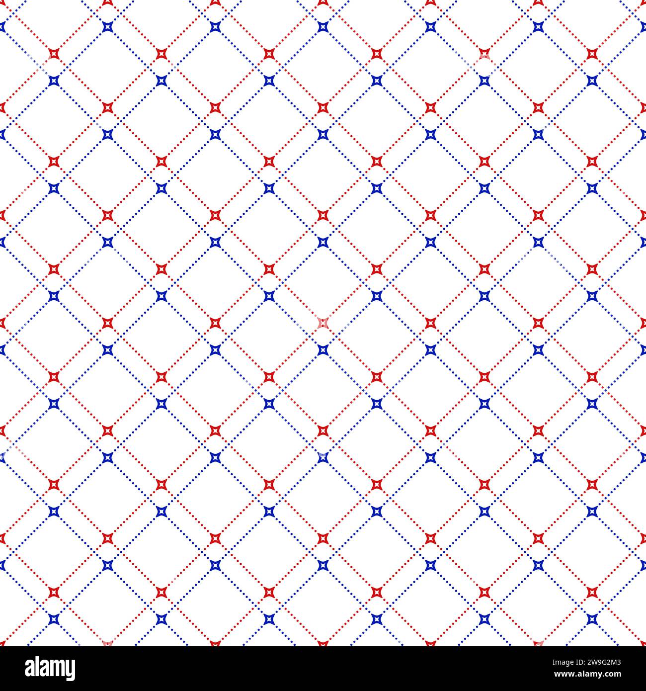 Geometric dotted vector blue red pattern. Seamless abstract modern ...