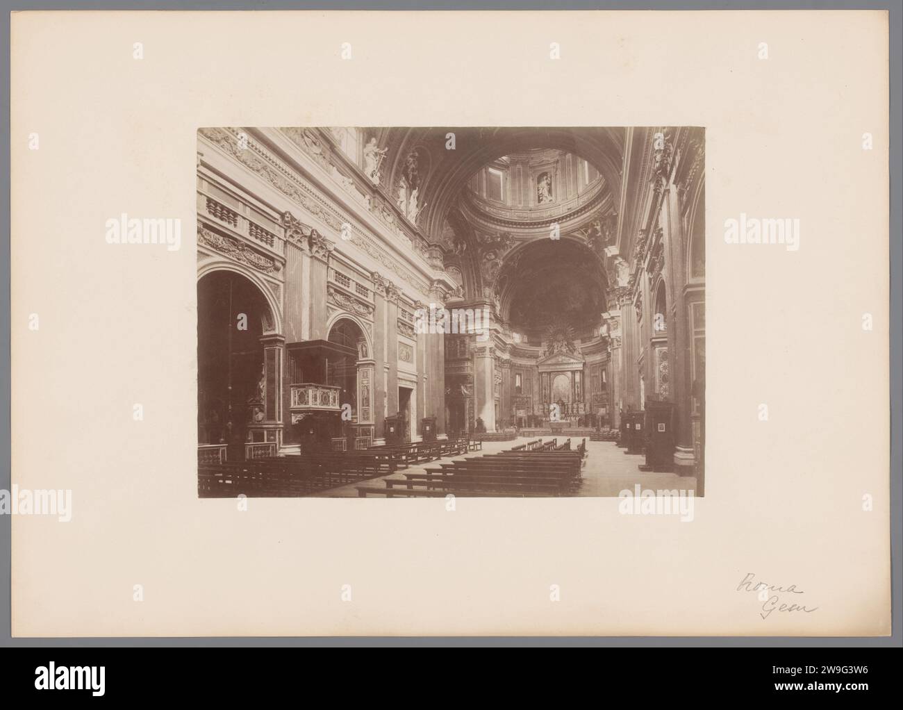 Interior of the Il Gesù in Rome, Italy, 1851 - 1900 photograph Rome ...