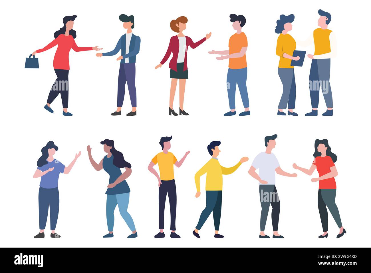 Vector collection of activity people characters flat design isolated ...