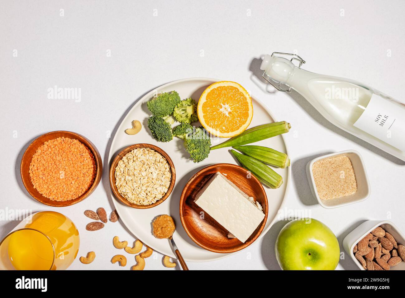 Variety of healthy plant based food, foods for lowering cholesterol ...