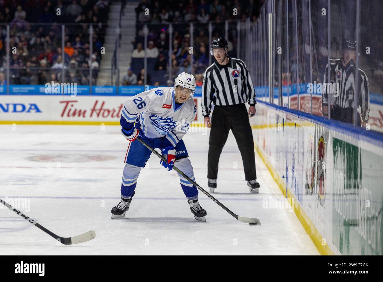 Rochester, New York, USA. 22nd Dec, 2023. Rochester Americans forward ...