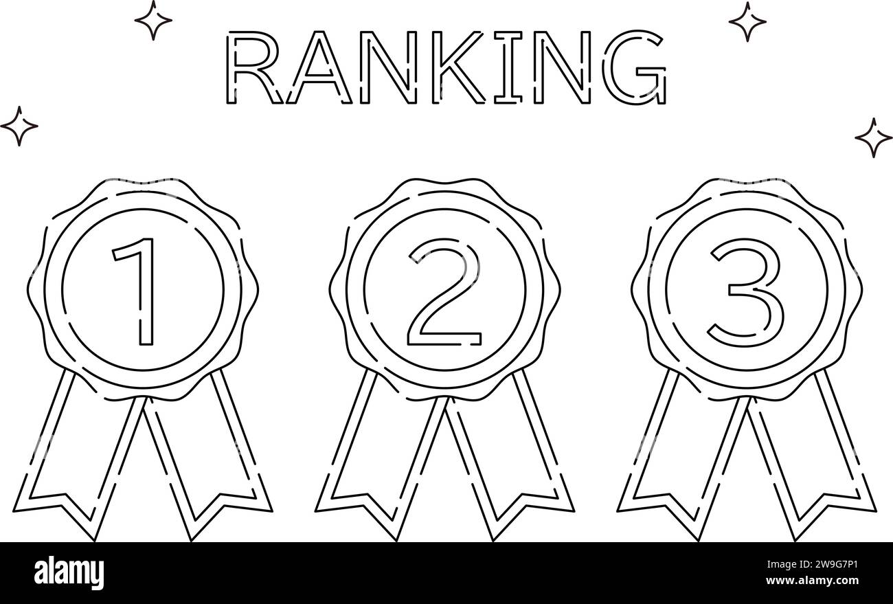 Simple ranking medal badge icon set, 1st to 3rd place, Vector ...