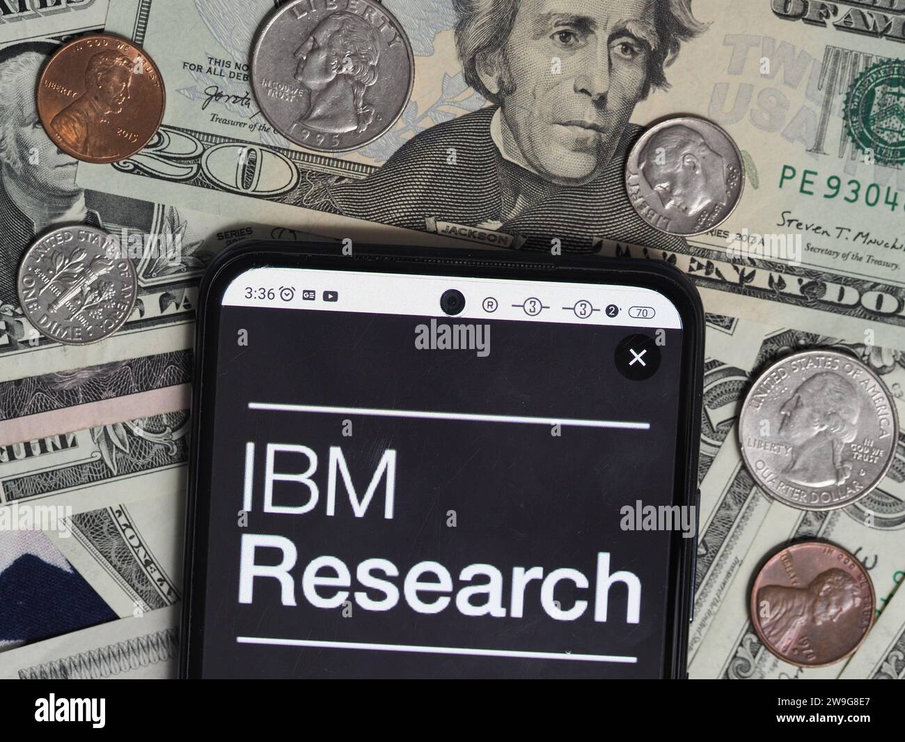 Garham, Germany. 28th Dec, 2023. In this photo illustration, an IBM ...