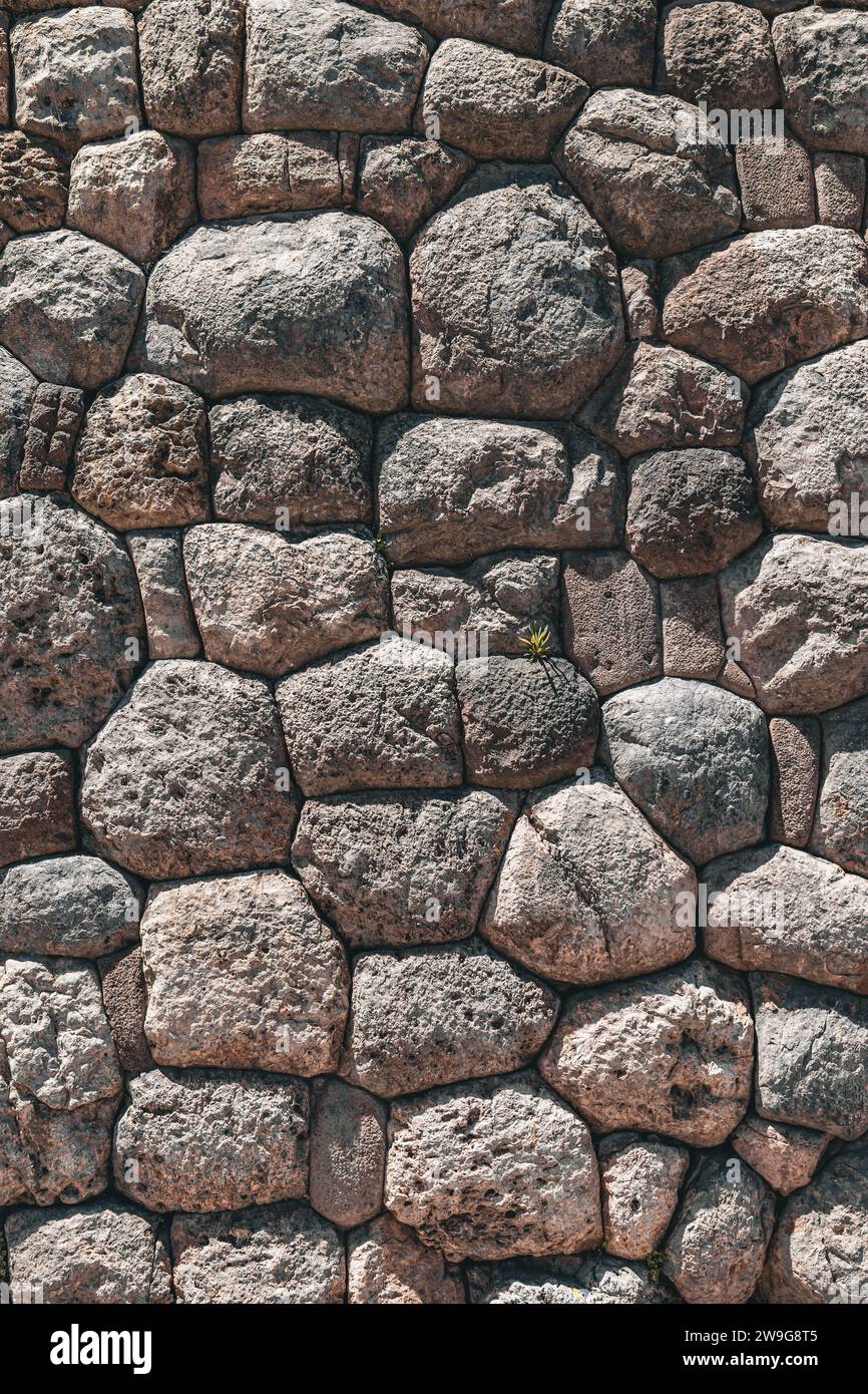 Cusco, Peru, Historical city center, stone wall details, INCA culture ...