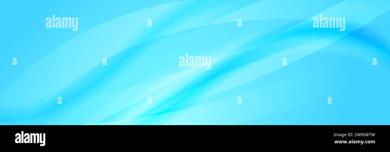 Bright blue shiny waves abstract background. Elegant vector banner ...