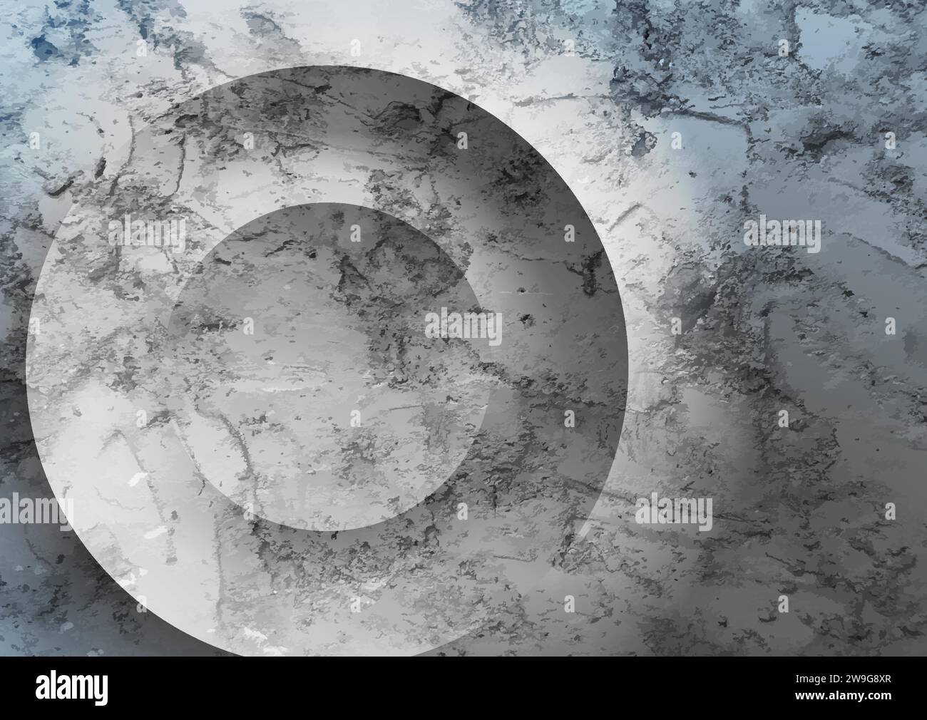 Blue grey grunge geometric tech background with glossy circles. Vector ...