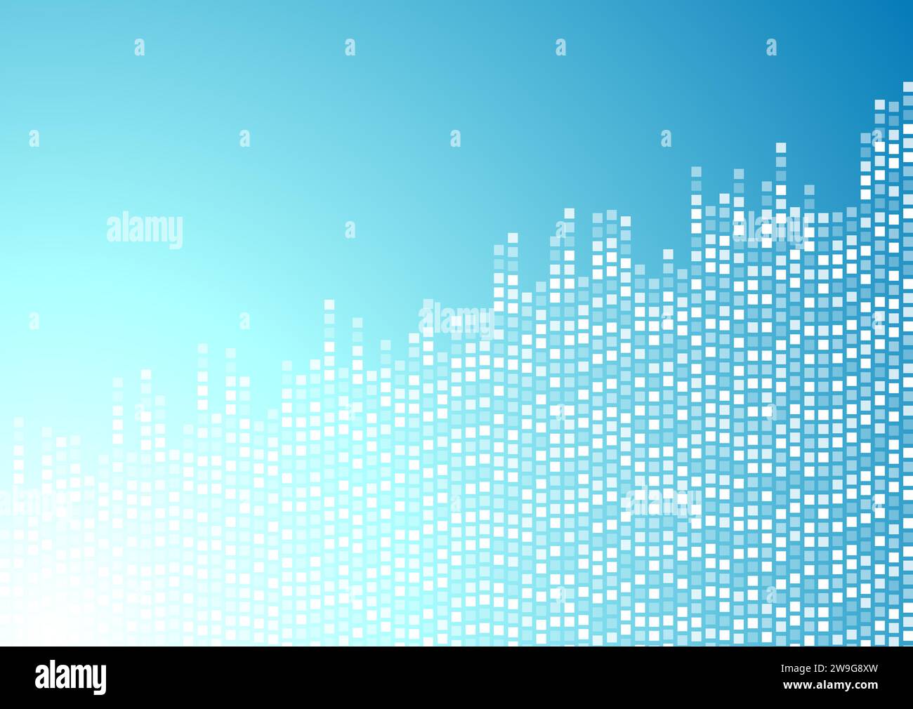 Abstract blue growing financial graph chart background. Vector dotted ...