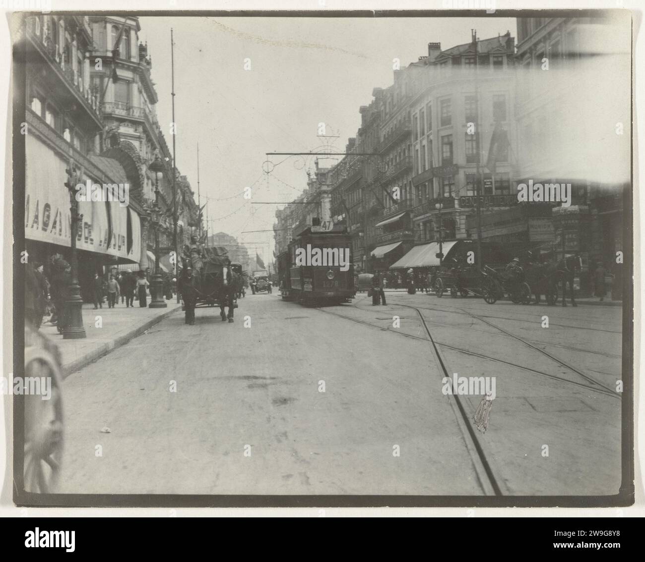 View of the Boulevard Anspach in Brussels, c. 1900 - Before 1908 ...