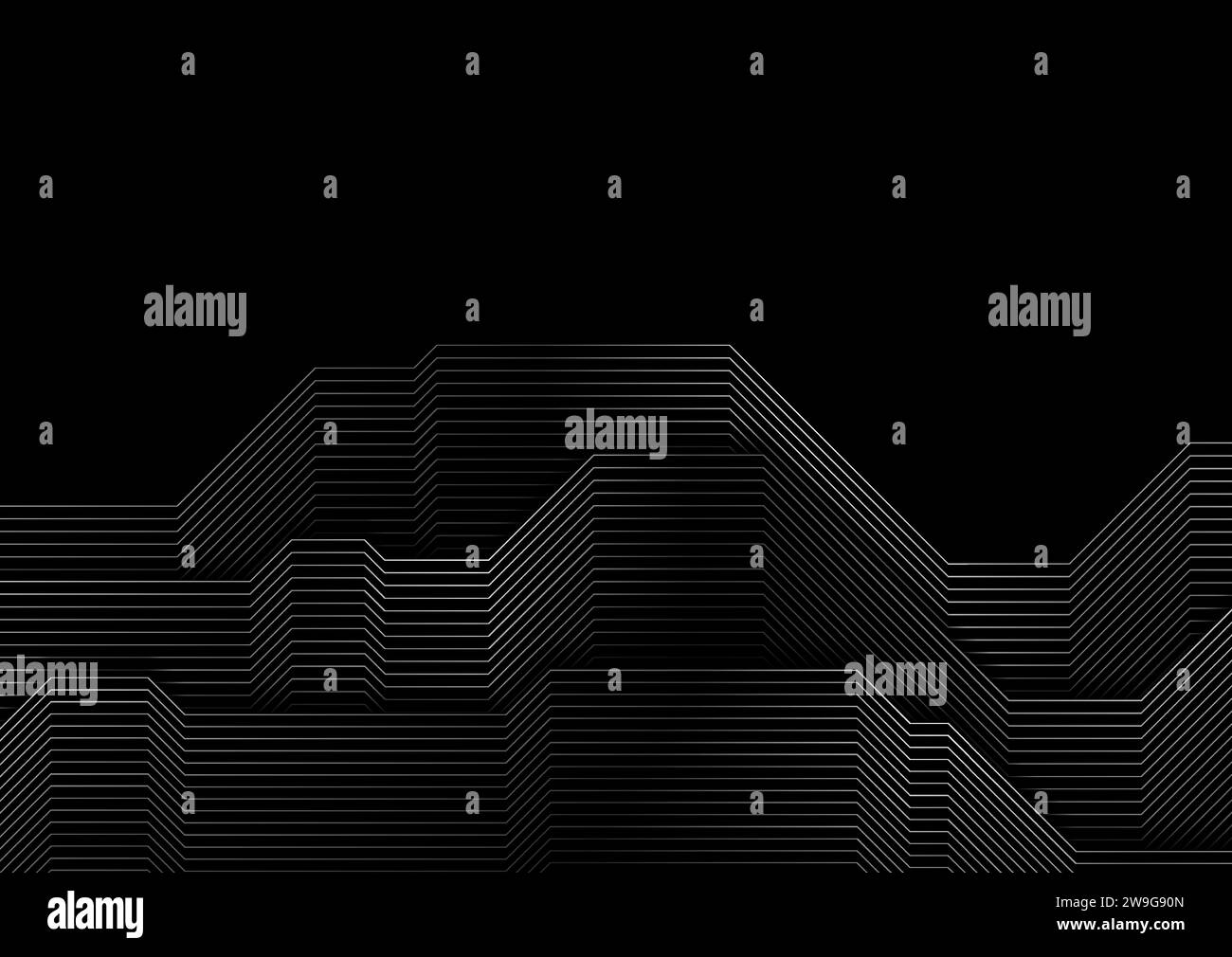 Grey metallic minimal lines abstract futuristic tech background. Vector ...