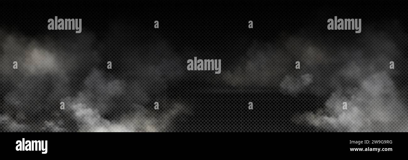 White smoke cloud with overlay effect on transparent background ...