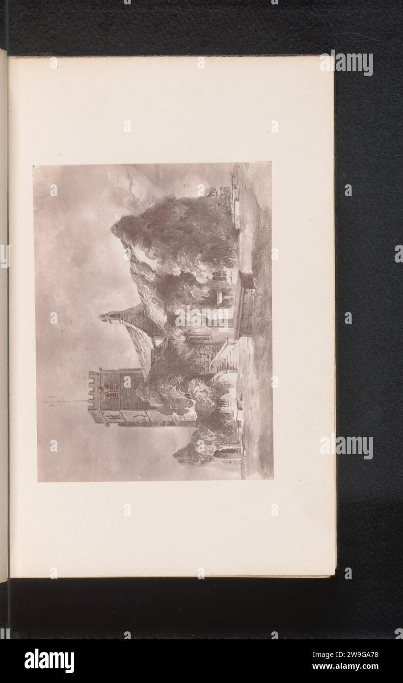 Photo production of a painting, representing a face on Saint Mary's ...